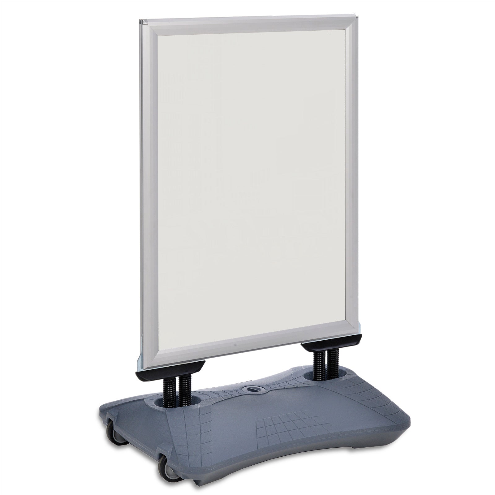 Wasserdichter Kundenstopper WindPro PLUS - Silber | MEMOVEO